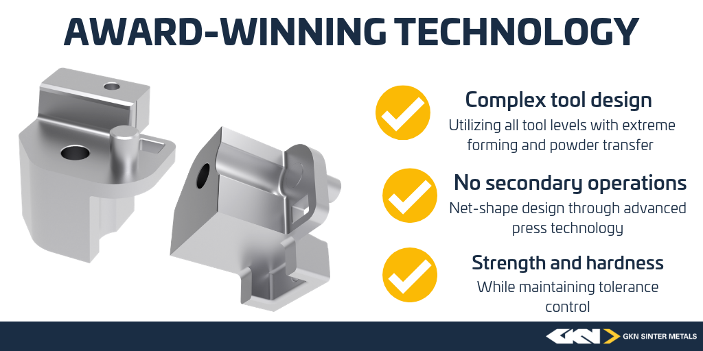 GKN's Park Range Sensor Control Bracket showcases PM's net-shape advantages